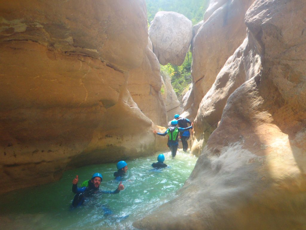 Canyon Riolan avec un guide- Canyoning Nice et Castellane